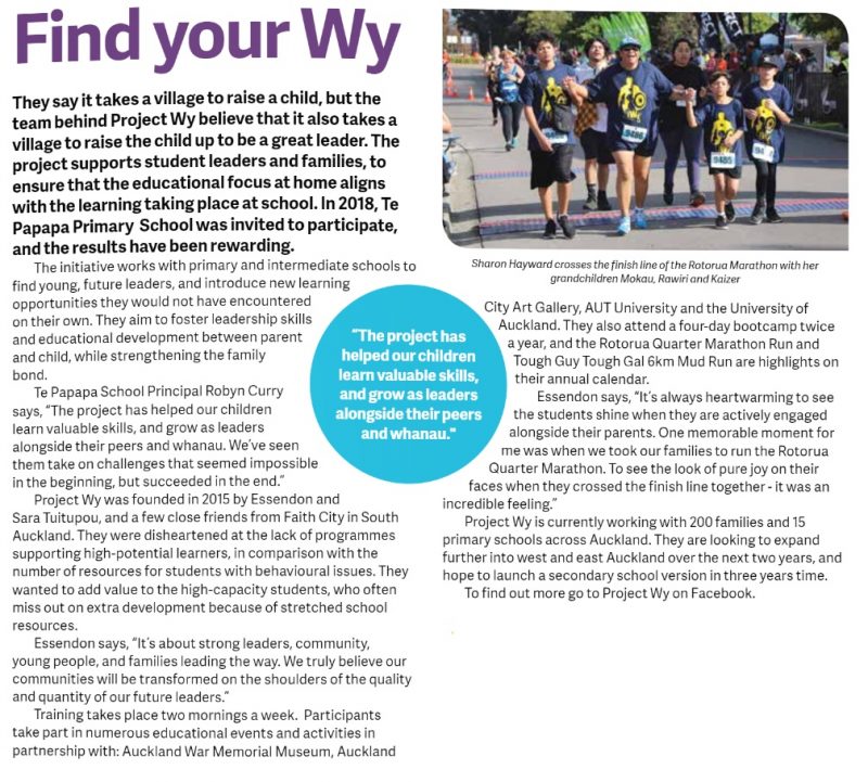 Project Wy – Te Papapa School