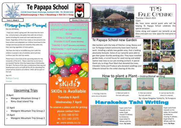 Newsletters – Te Papapa School