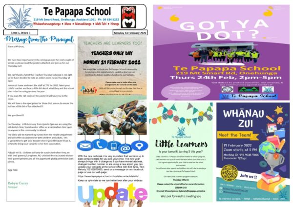 Newsletters – Te Papapa School